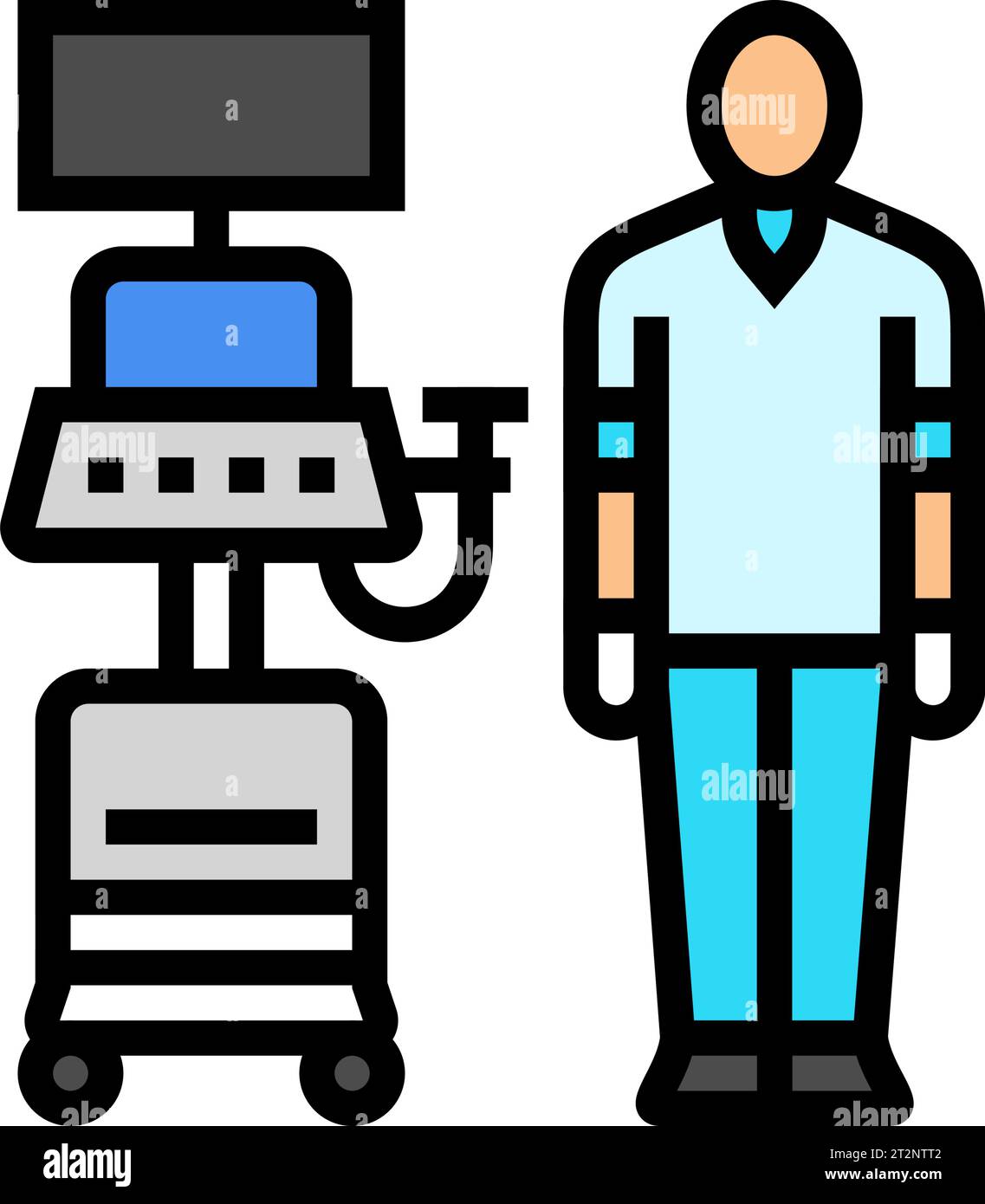 ultrasound technician probe color icon vector illustration Stock Vector ...