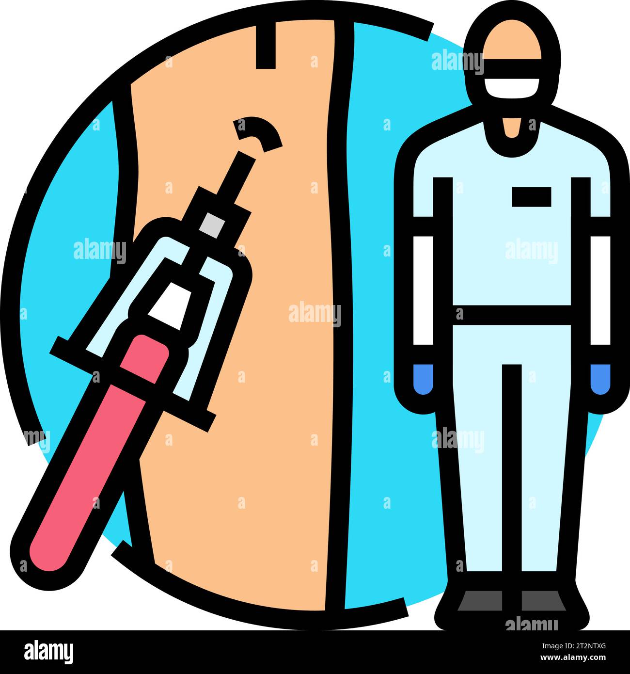 phlebotomist drawing blood color icon vector illustration Stock Vector ...