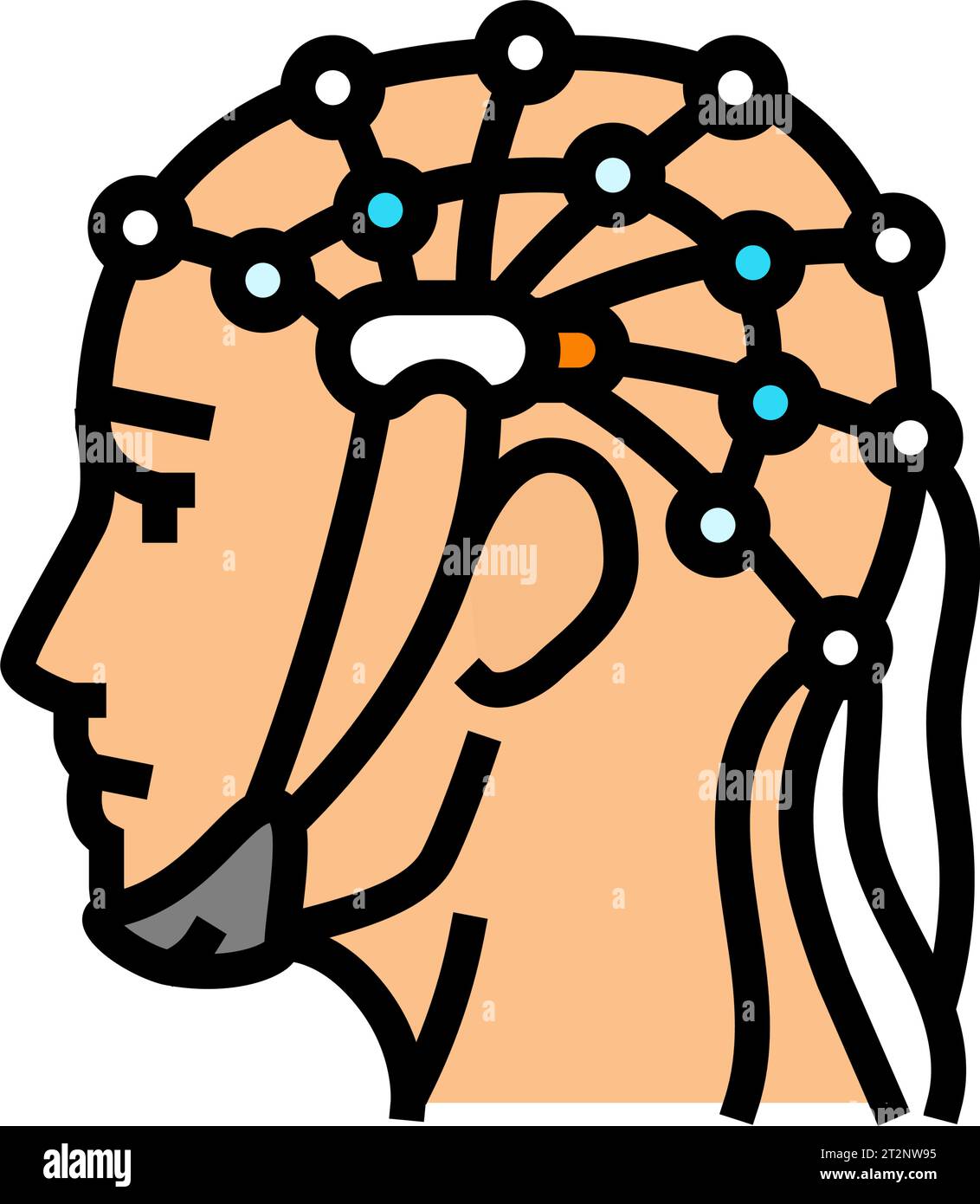 eeg procedure neurologist color icon vector illustration Stock Vector ...