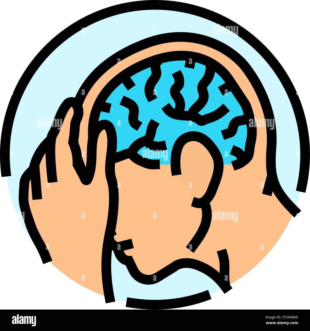 neurological disorders color icon vector illustration Stock Vector ...
