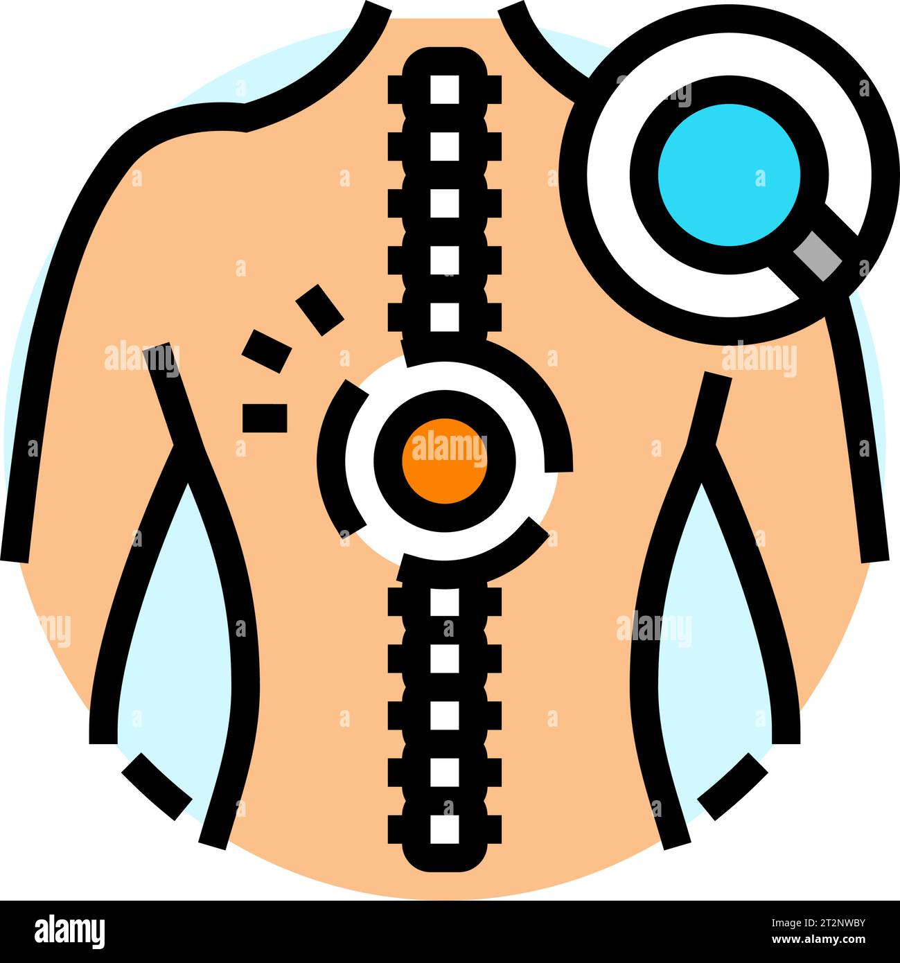 spinal cord analysis color icon vector illustration Stock Vector Image ...