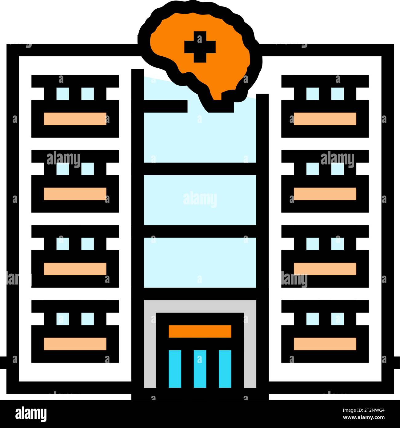 neurological clinic color icon vector illustration Stock Vector Image ...
