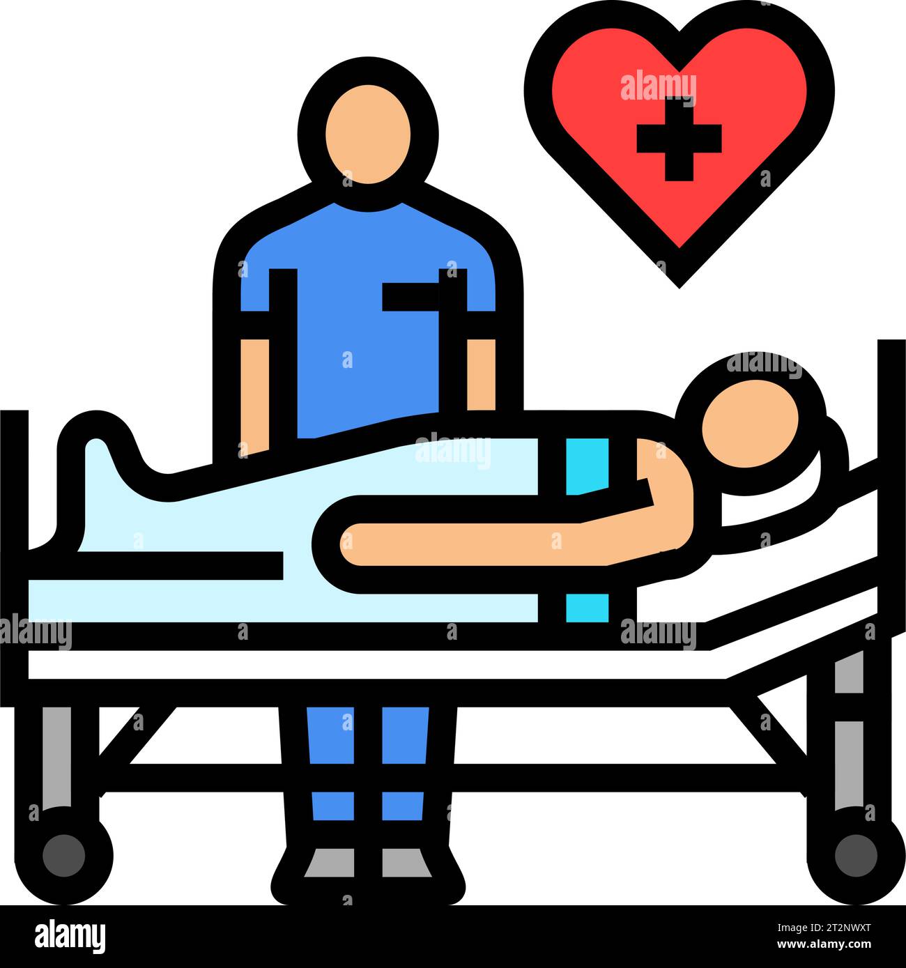 postoperative care surgeon color icon vector illustration Stock Vector ...