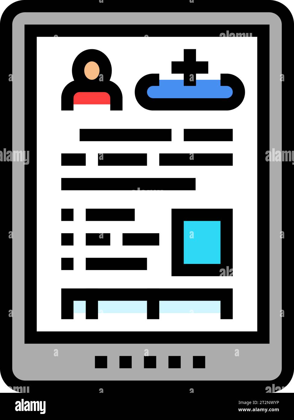 patient records color icon vector illustration Stock Vector Image & Art ...