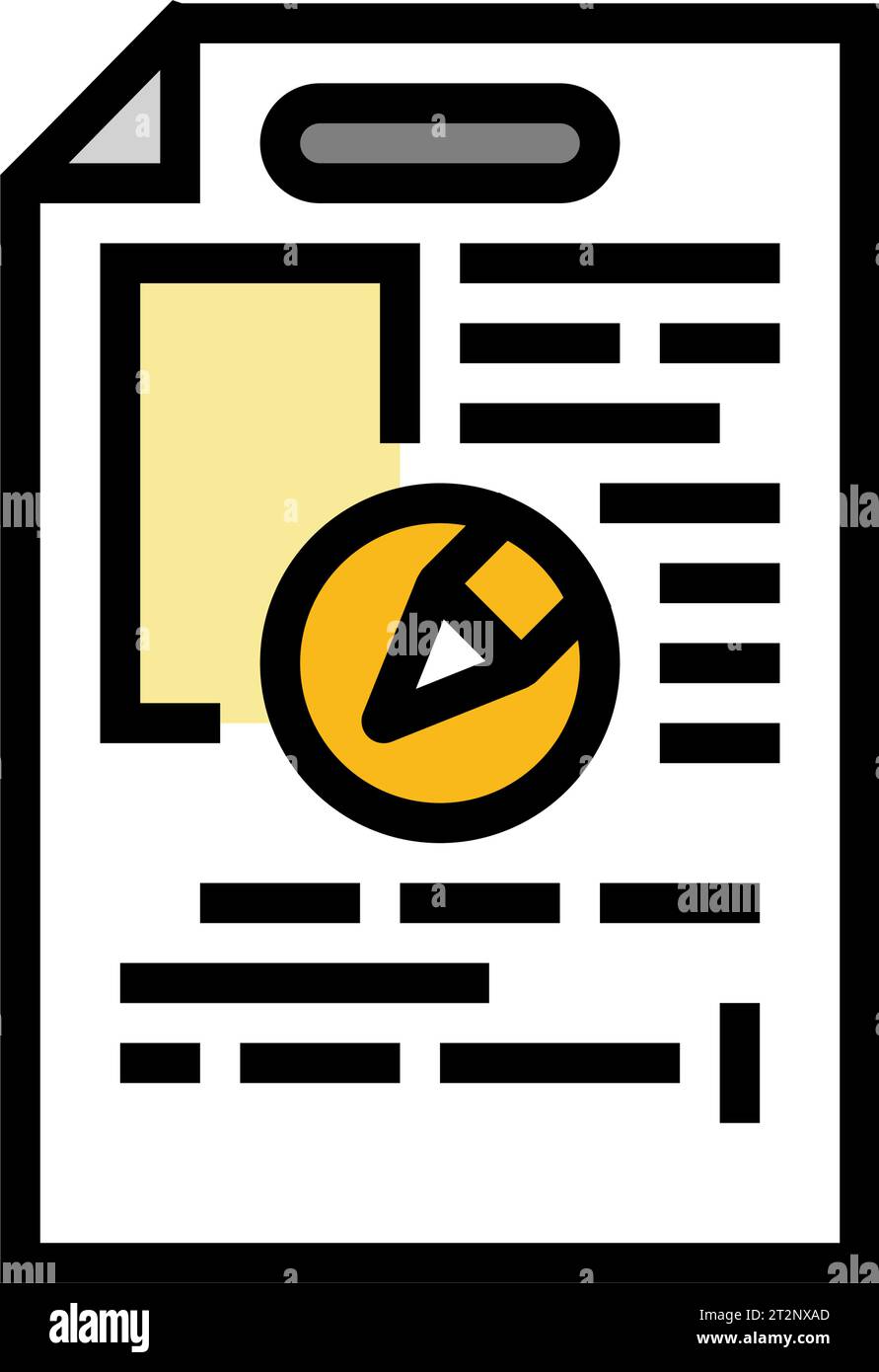 Editing Content Technical Writer Color Icon Vector Illustration Stock Vector Image And Art Alamy