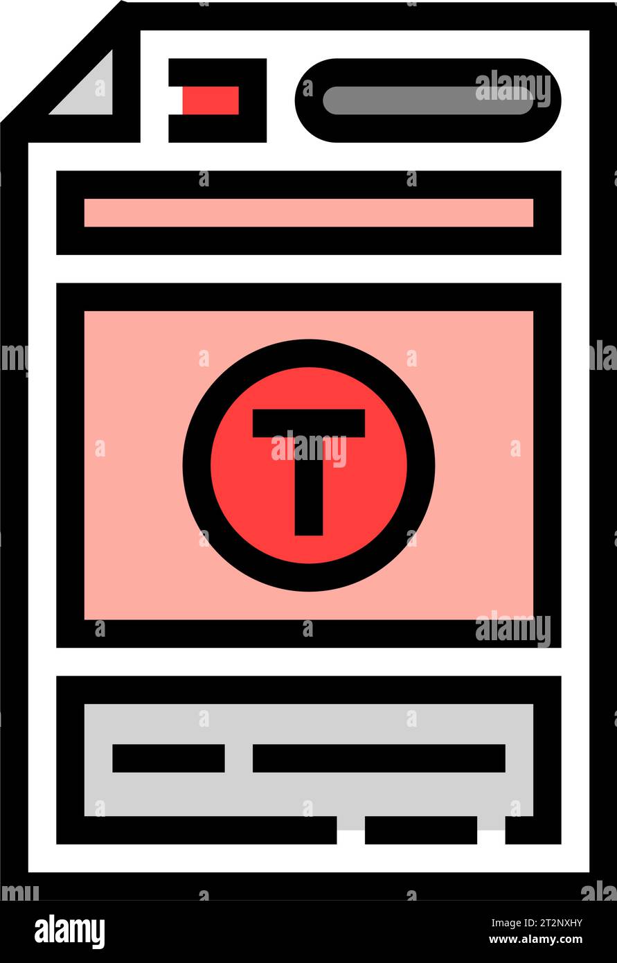 Document Templates Technical Writer Color Icon Vector Illustration Stock Vector Image And Art Alamy