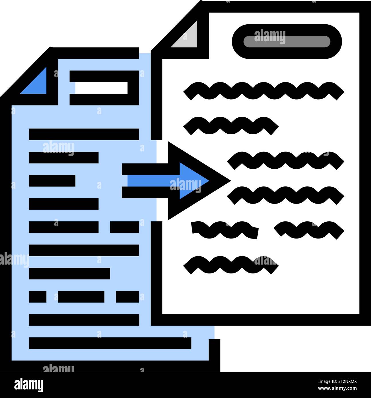 plain language technical writer color icon vector illustration Stock ...