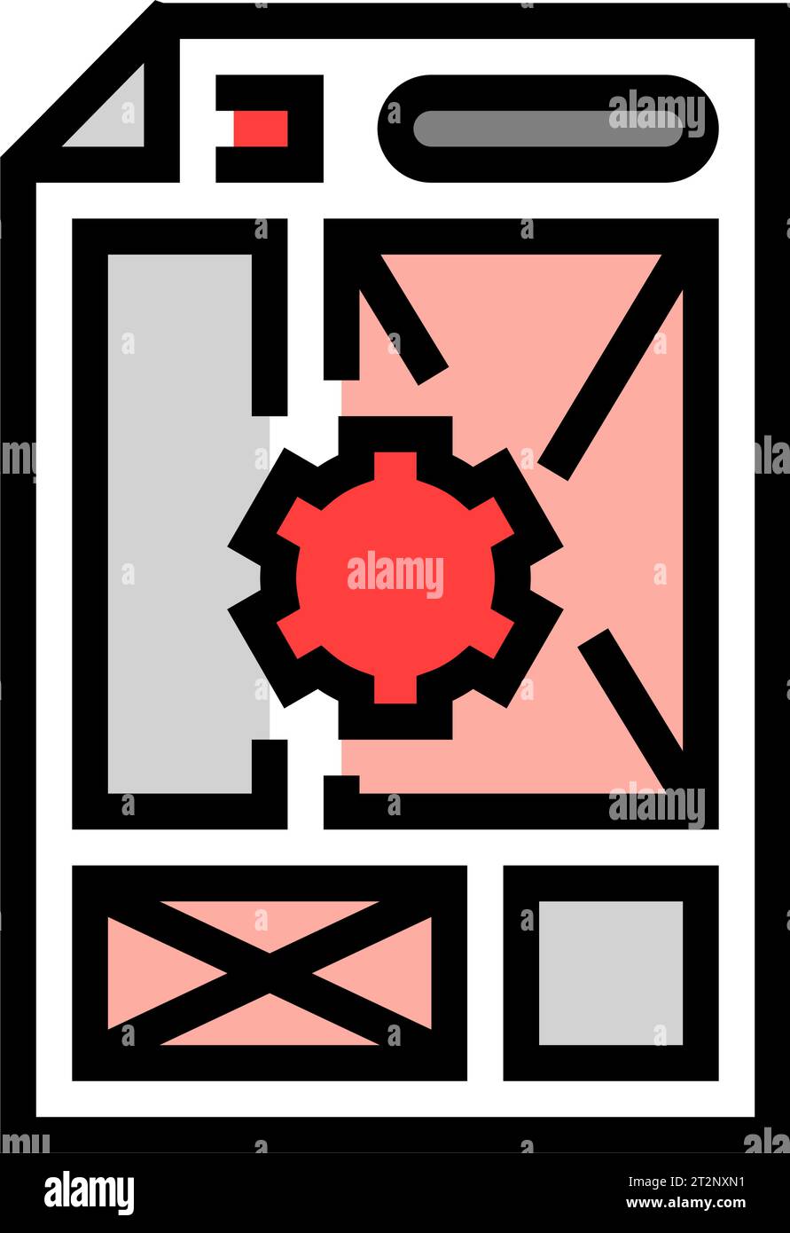 Document Layout Technical Writer Color Icon Vector Illustration Stock Vector Image And Art Alamy