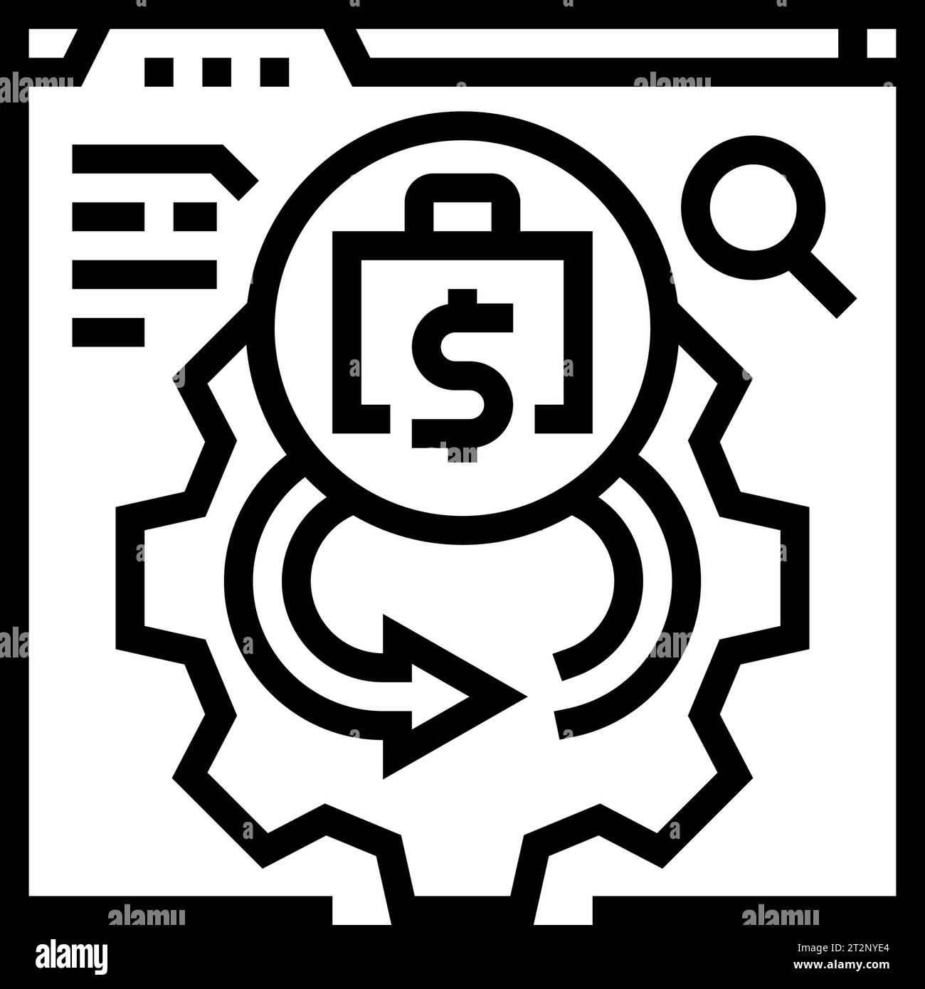 cash flow analysis line icon vector illustration Stock Vector Image ...