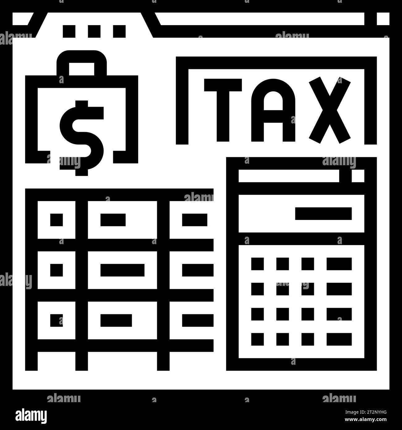 tax calculation line icon vector illustration Stock Vector Image & Art ...