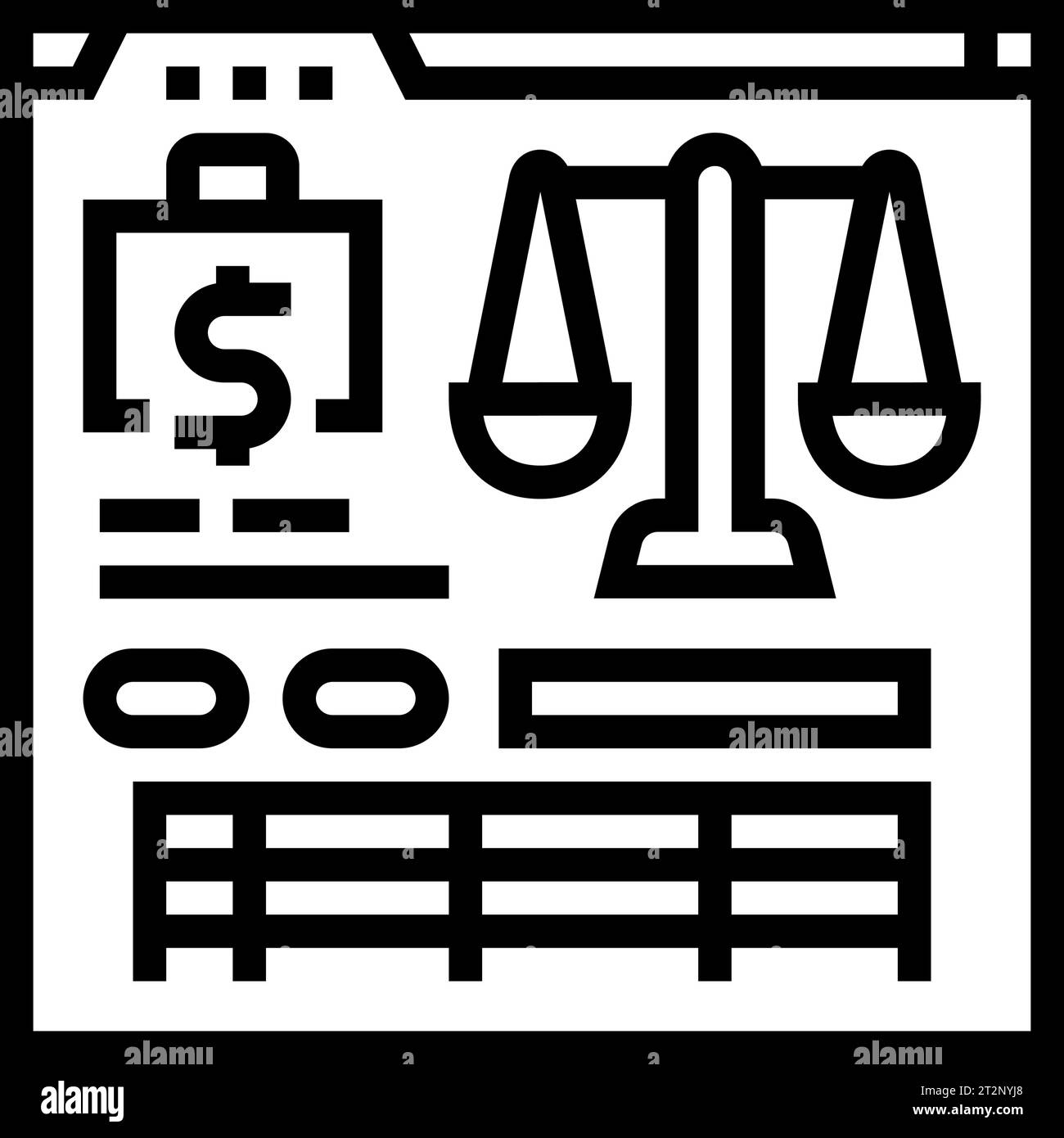 balance sheet line icon vector illustration Stock Vector Image & Art - Alamy