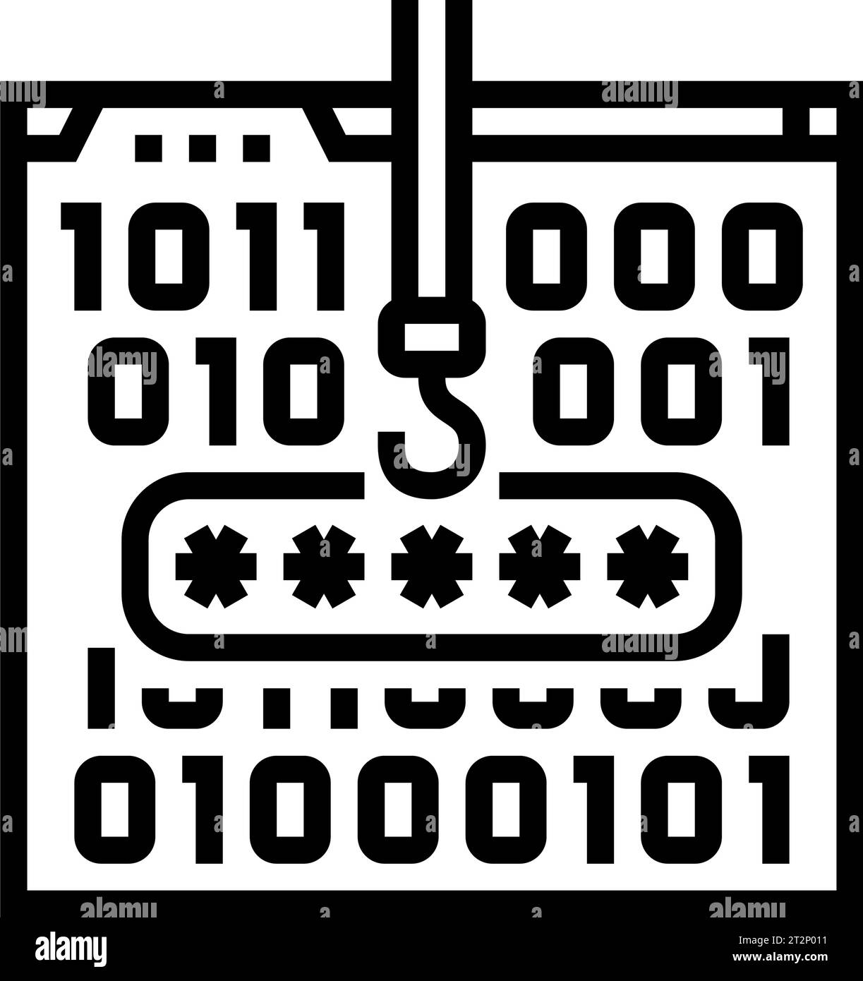 password stealing cyberbullying line icon vector illustration Stock Vector Image & Art - Alamy