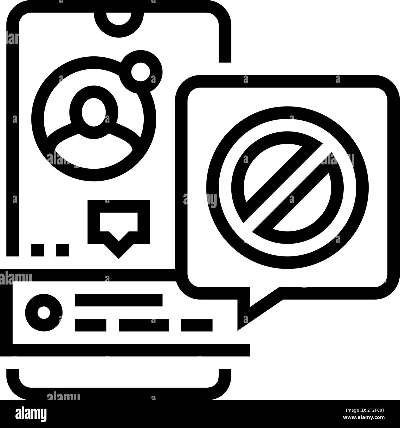 block report cyberbullying line icon vector illustration Stock Vector ...