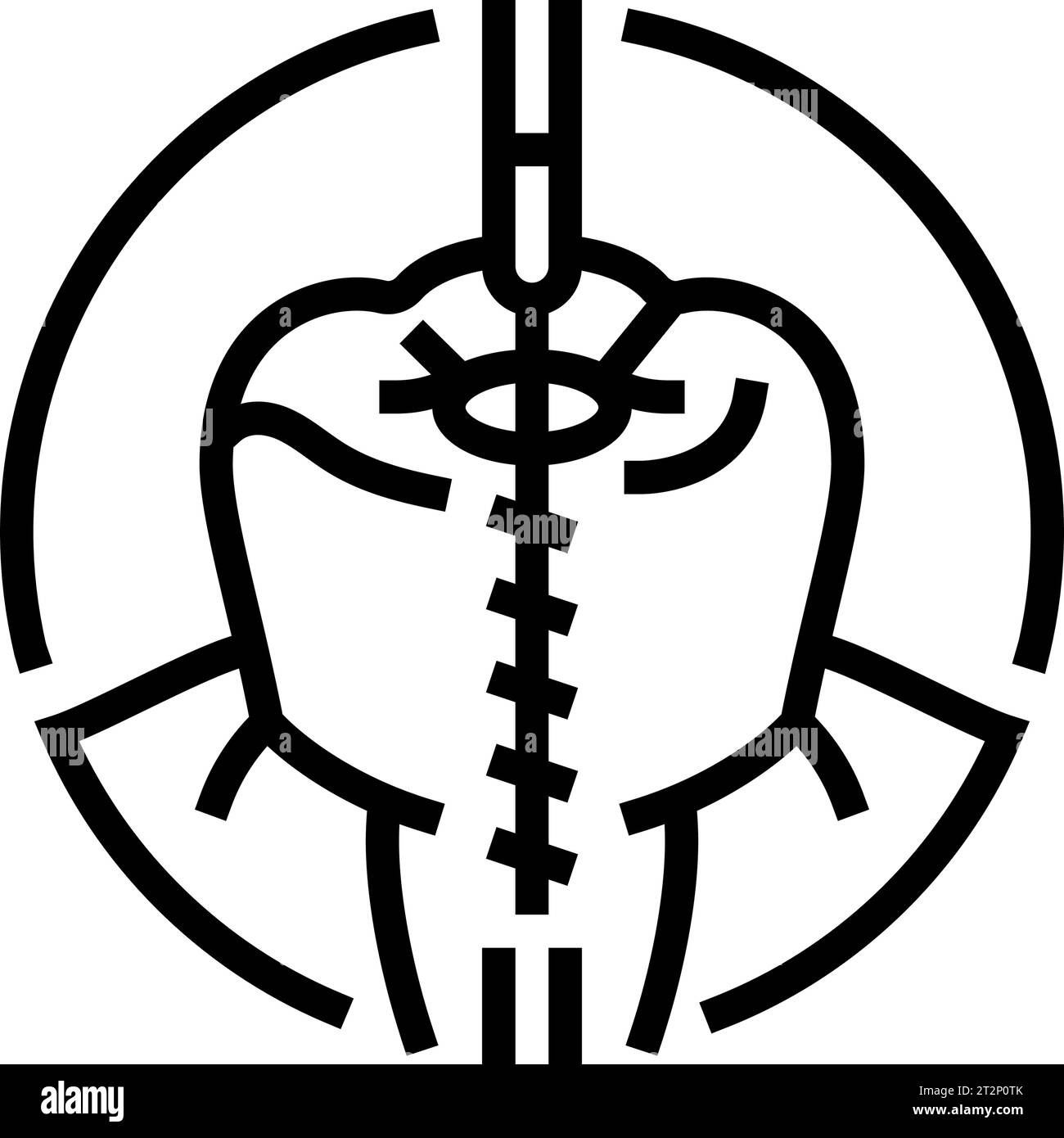 root canal treatment line icon vector illustration Stock Vector Image ...