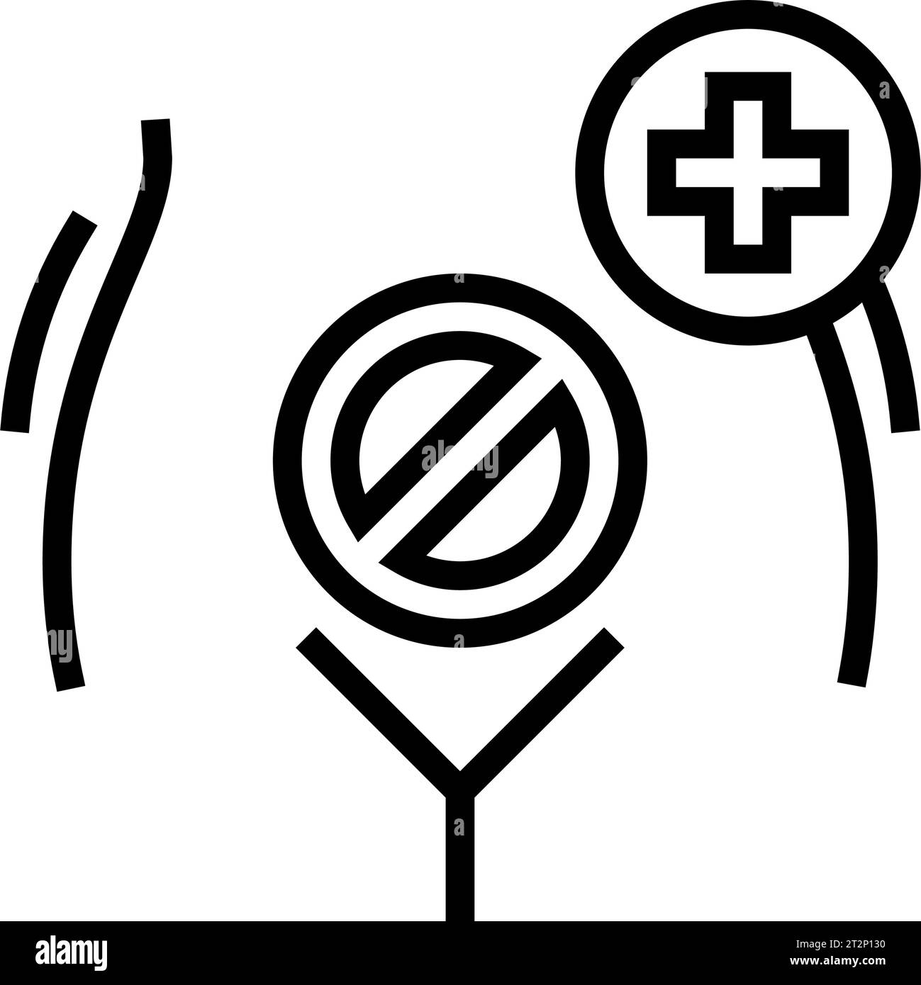 Infertility Treatment Gynecologist Line Icon Vector Illustration Stock