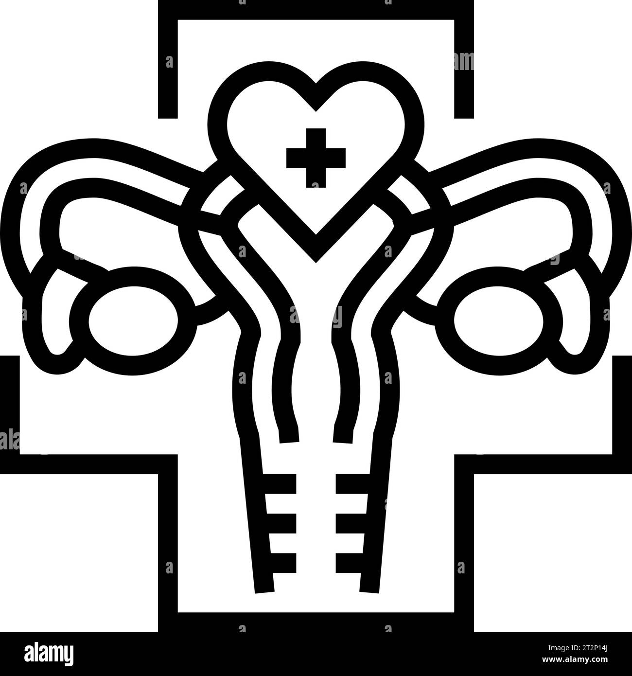 reproductive health gynecologist line icon vector illustration Stock ...