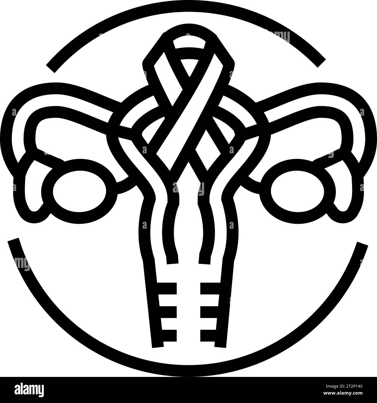 cervical health gynecologist line icon vector illustration Stock Vector ...