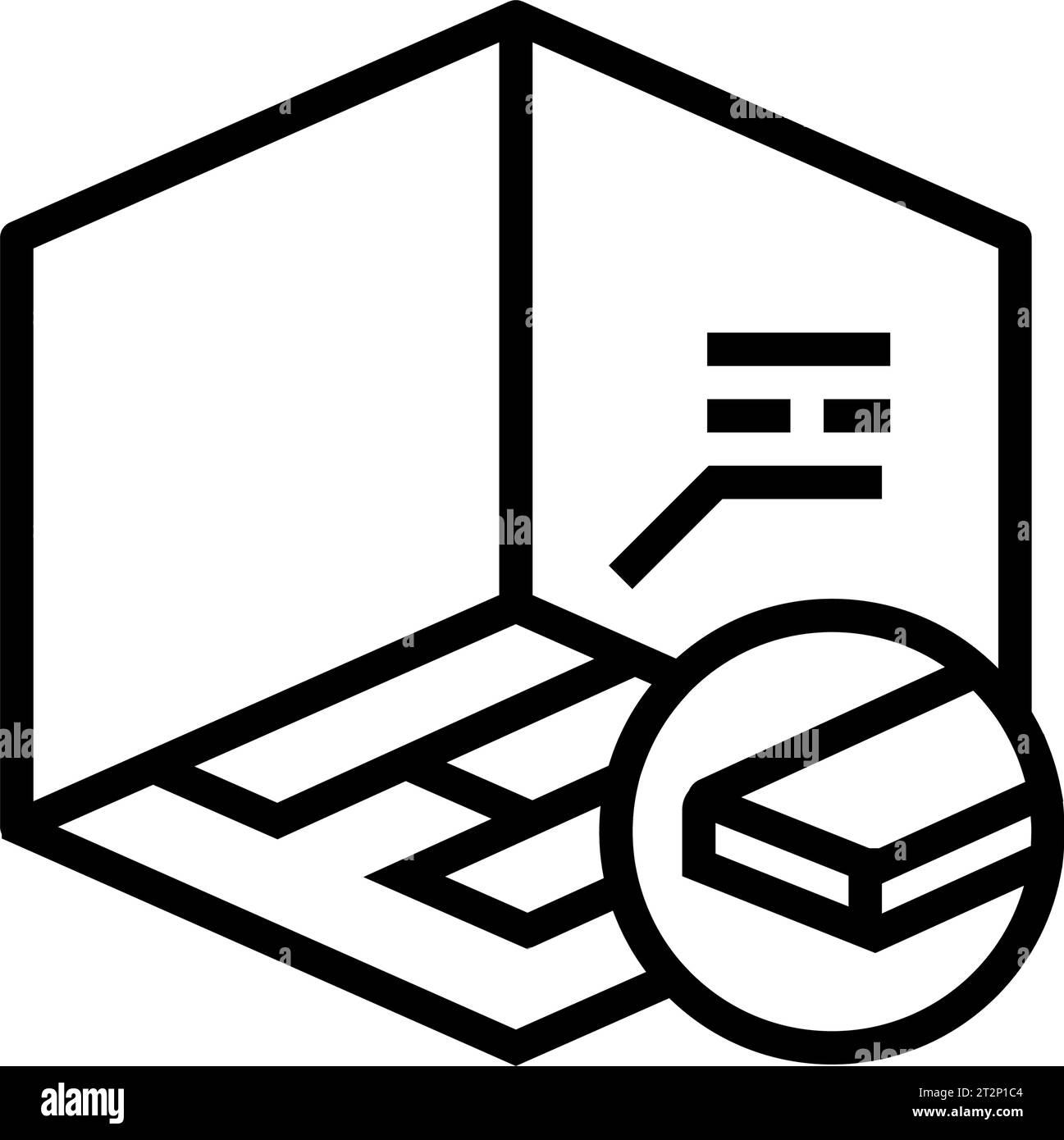 Flooring Options Interior Designer Line Icon Vector Illustration Stock 2853