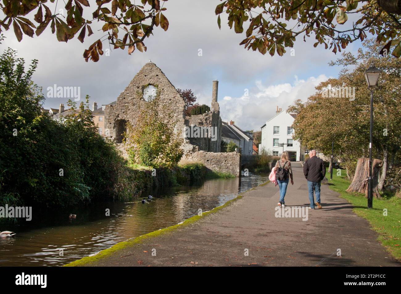 Christchurch Castle & Norman house ruin, River Stour, Dorset, England ...