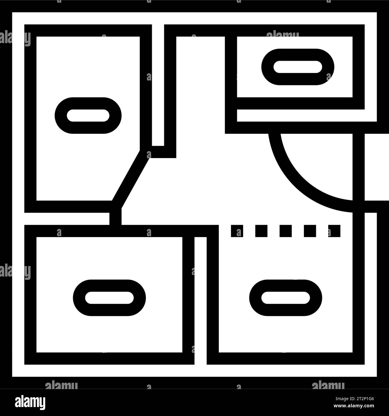 room layout planning interior designer line icon vector illustration ...