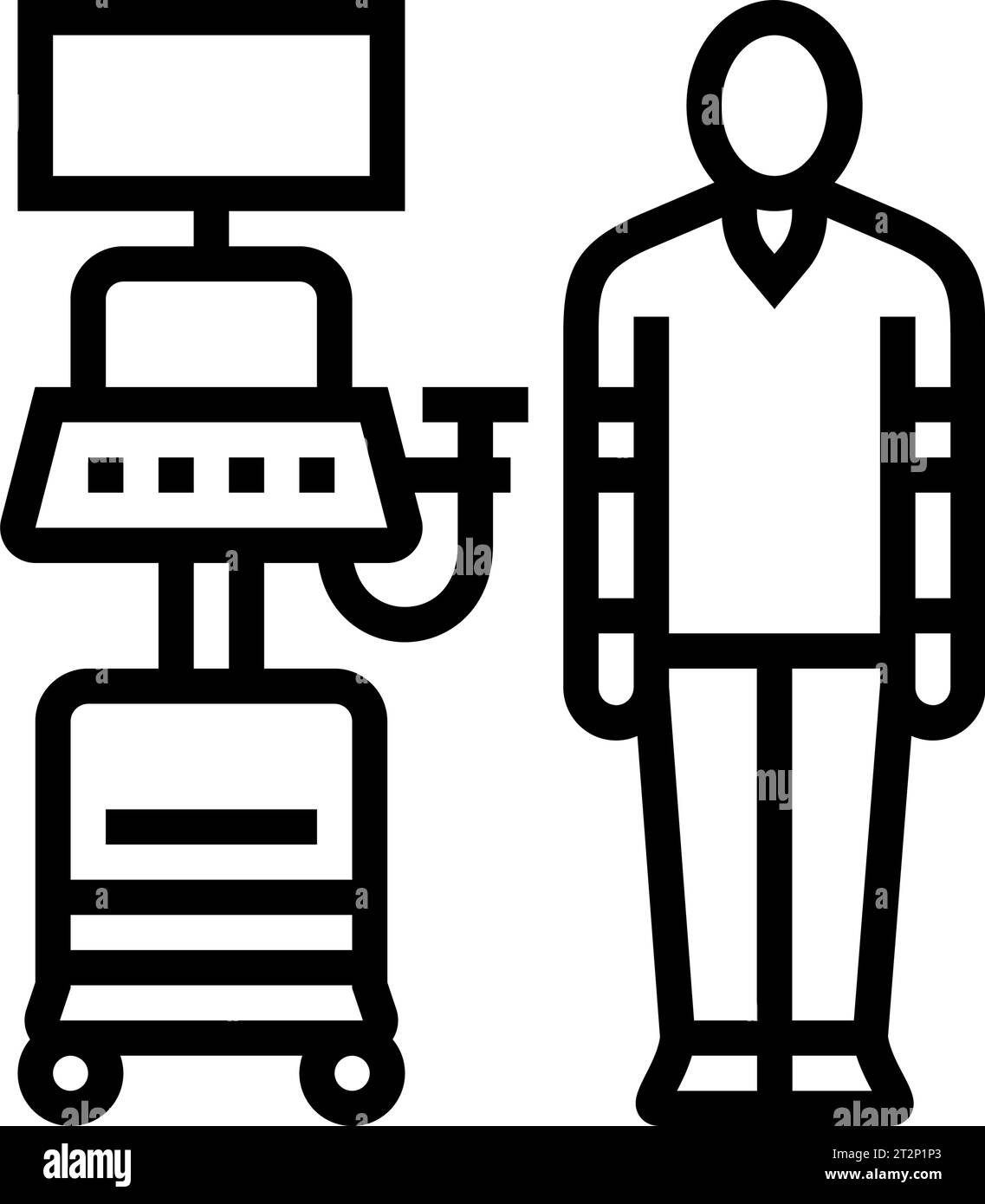 ultrasound technician probe line icon vector illustration Stock Vector ... ultrasound technician probe line icon vector illustration Stock Vector ...