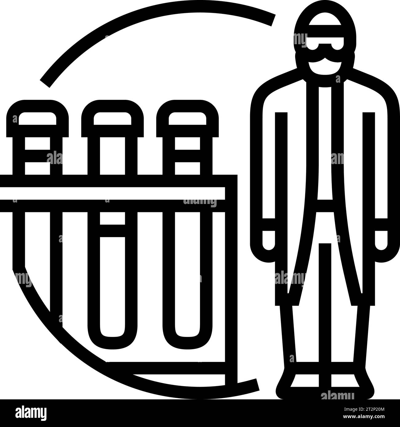 medical lab assistant samples line icon vector illustration Stock ...