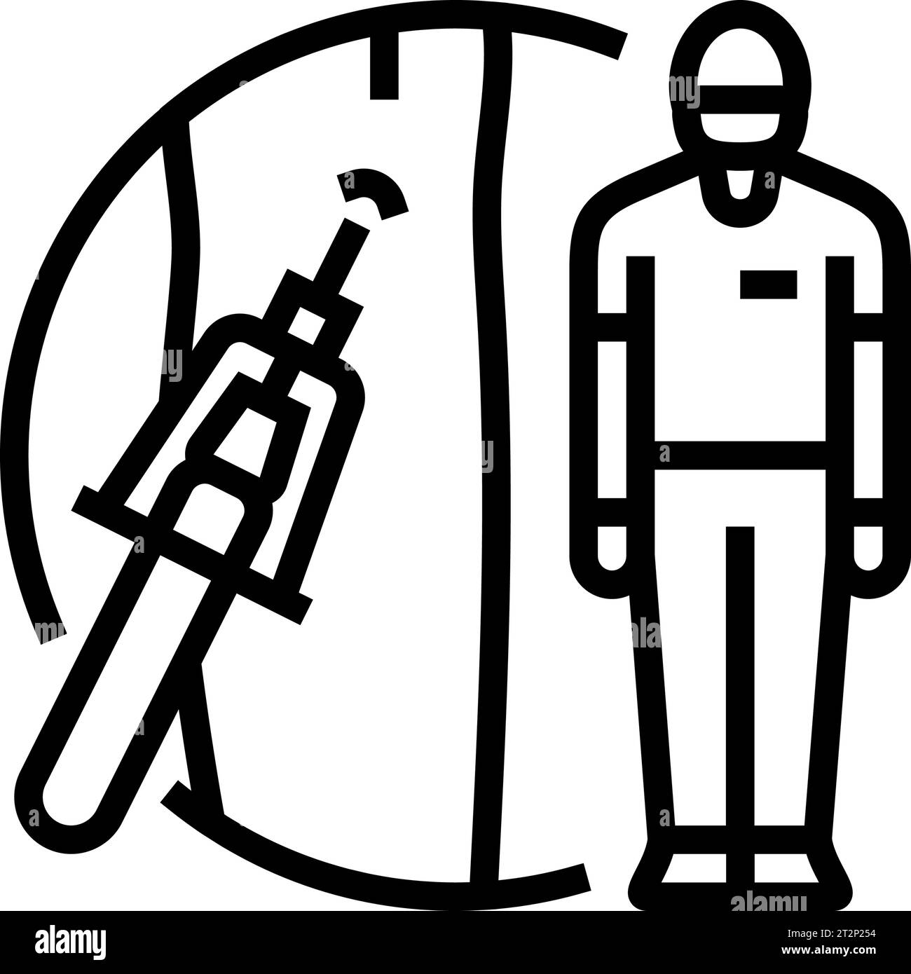 phlebotomist drawing blood line icon vector illustration Stock Vector ...