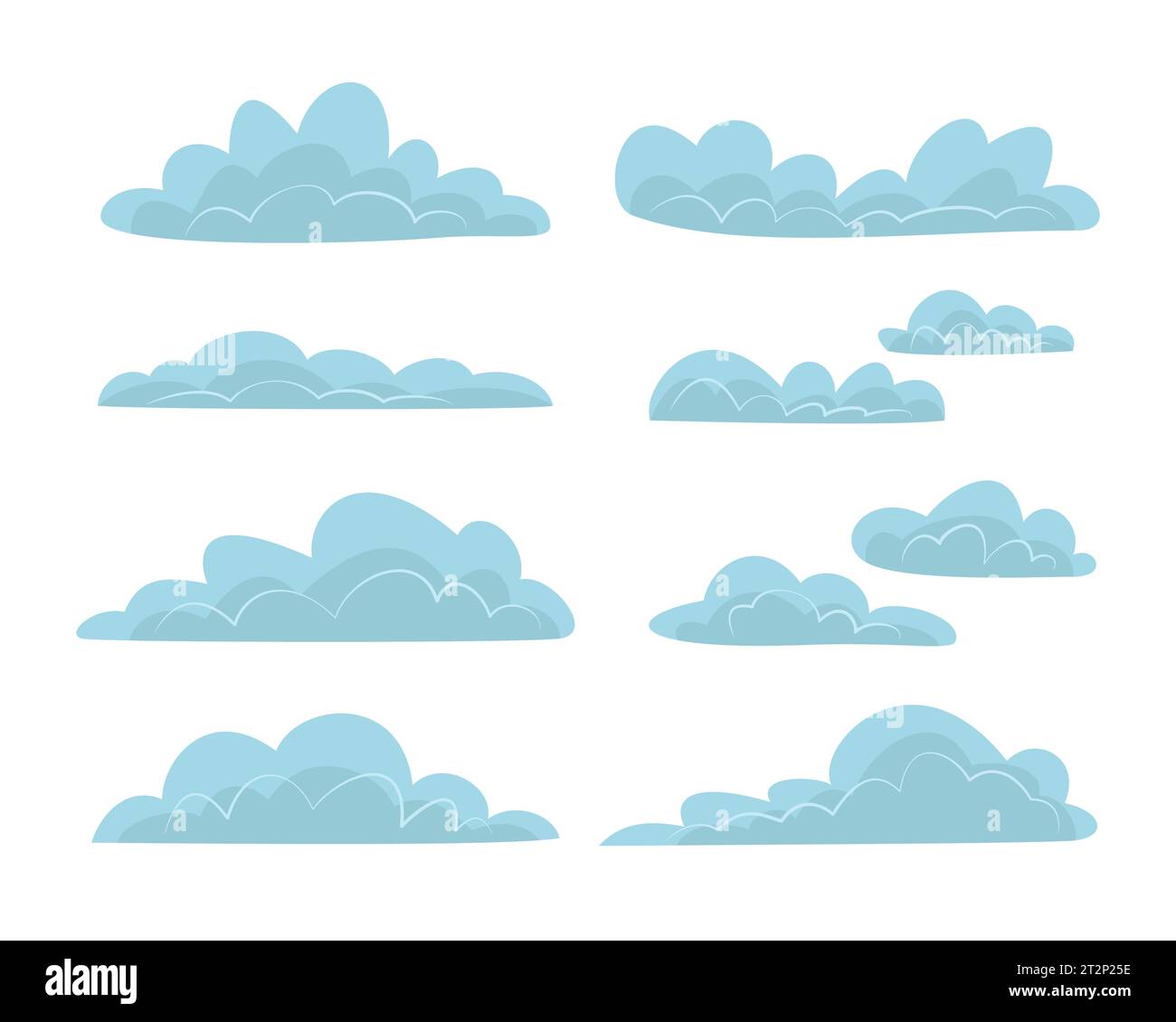 Set of Hand Drawn Flat Clouds for Design Element Concept Illustration ... Set of Hand Drawn Flat Clouds for Design Element Concept Illustration ...
