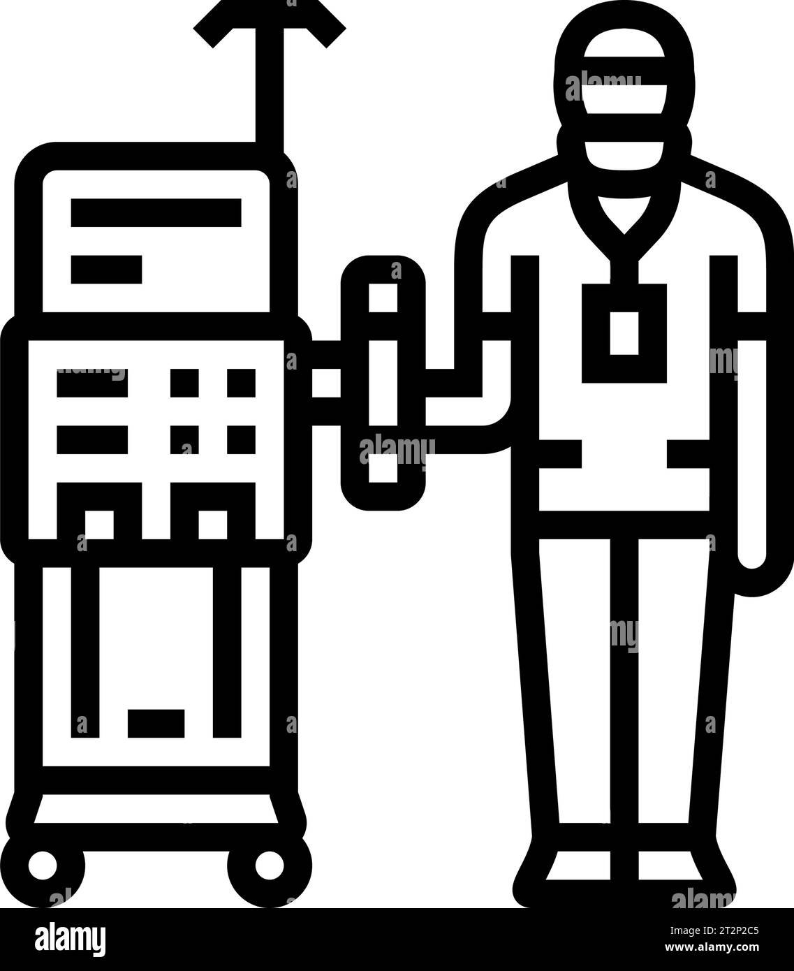 dialysis technician dialyzer line icon vector illustration Stock Vector ... dialysis technician dialyzer line icon vector illustration Stock Vector ...