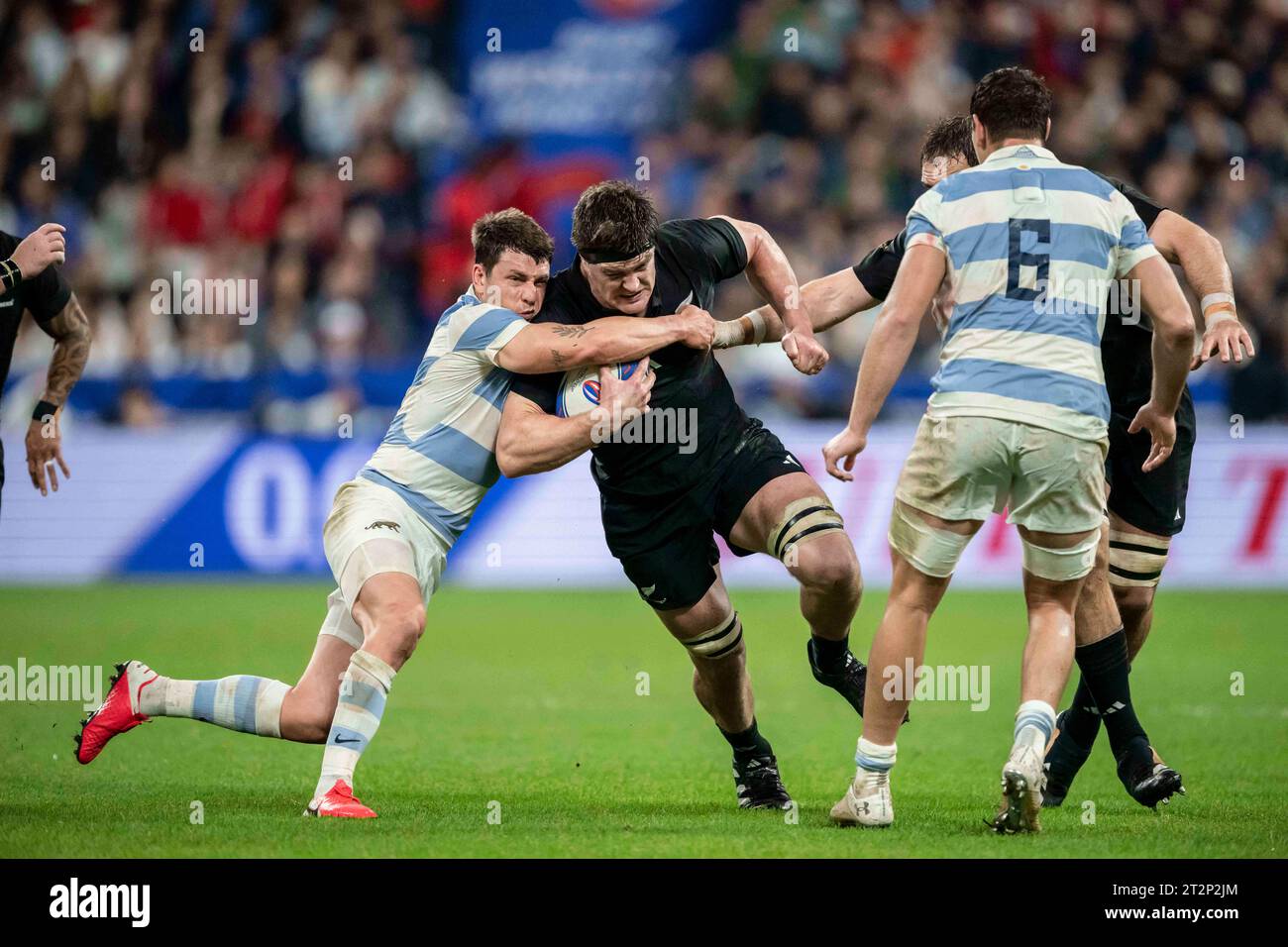 New Zealand's lock Scott Barrett during the France 2023 Rugby World Cup ...