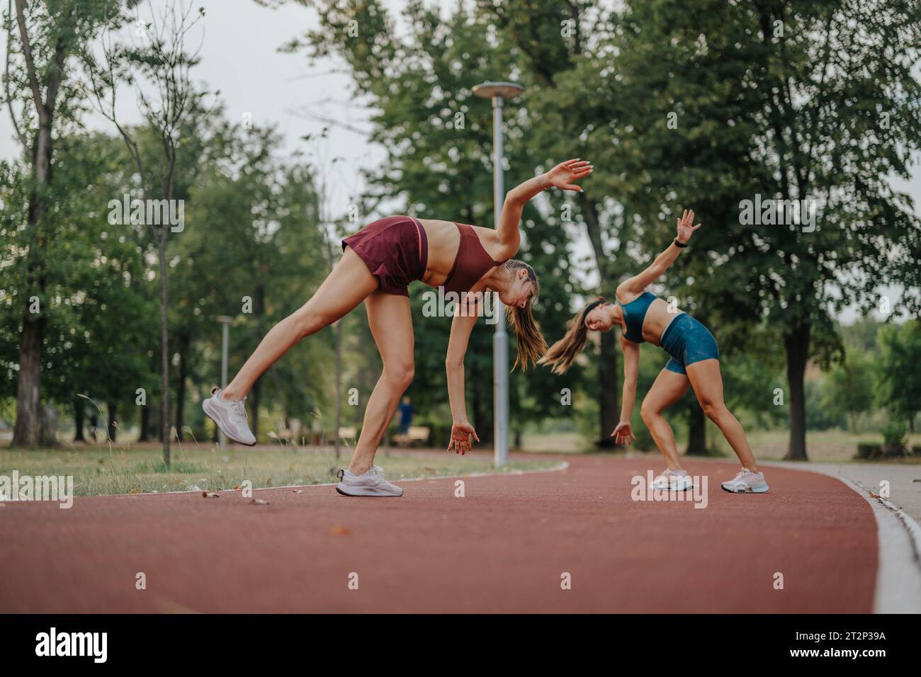 Energetic Girls Show Off Impressive Flexibility and Strength in Outdoor ...