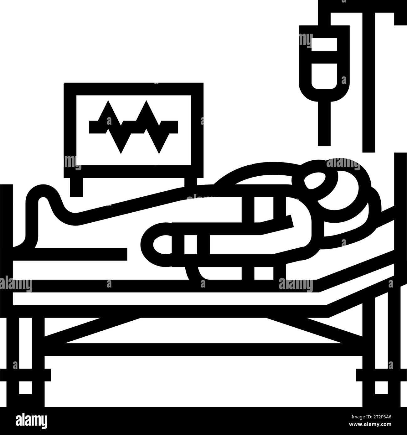 postoperative recovery line icon vector illustration Stock Vector Image ...