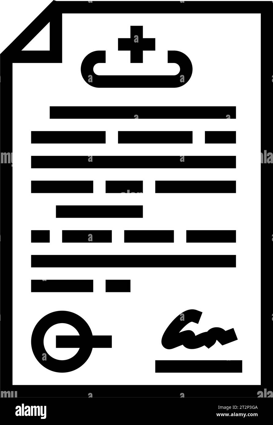 patient consent surgeon line icon vector illustration Stock Vector ...