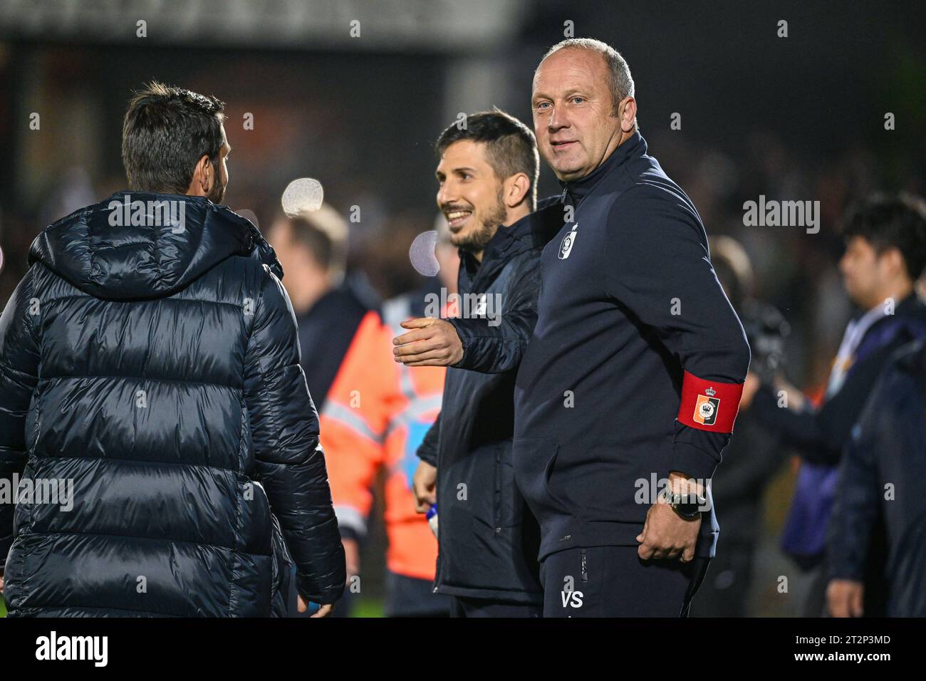 Deinze, Belgium. 20th Oct, 2023. Team manager Stefaan Vergote of KMSK ...