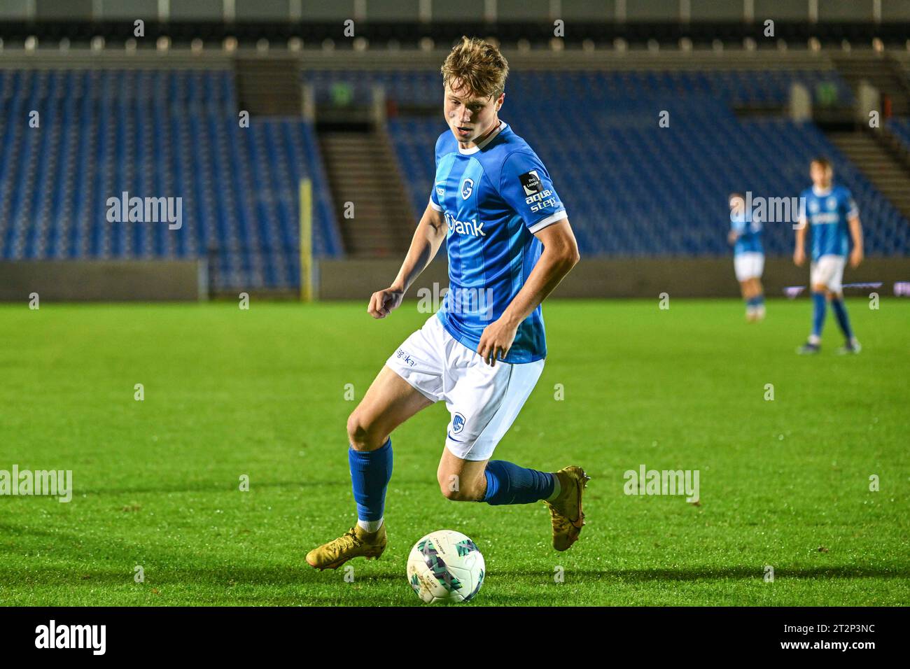 Deinze, Belgium. 20th Oct, 2023. Thomas Claes (68) of Jong Genk pictured during a soccer game ...