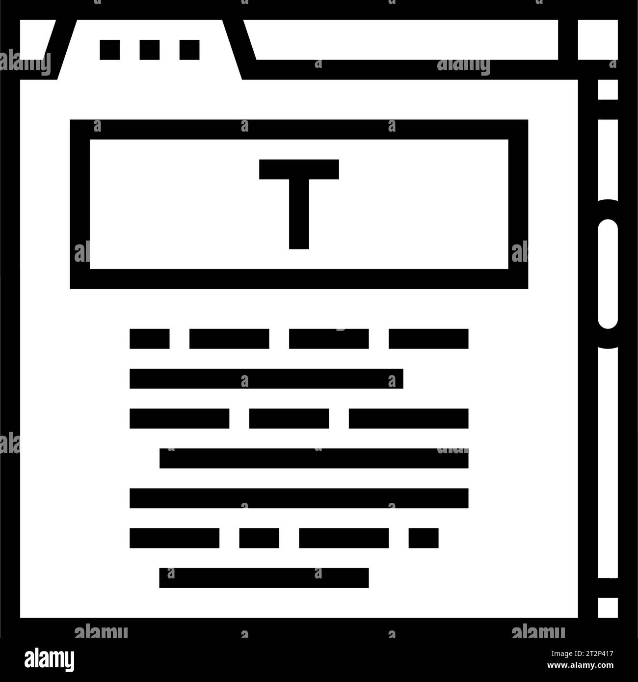 user interface text technical writer line icon vector illustration ... user interface text technical writer line icon vector illustration ...