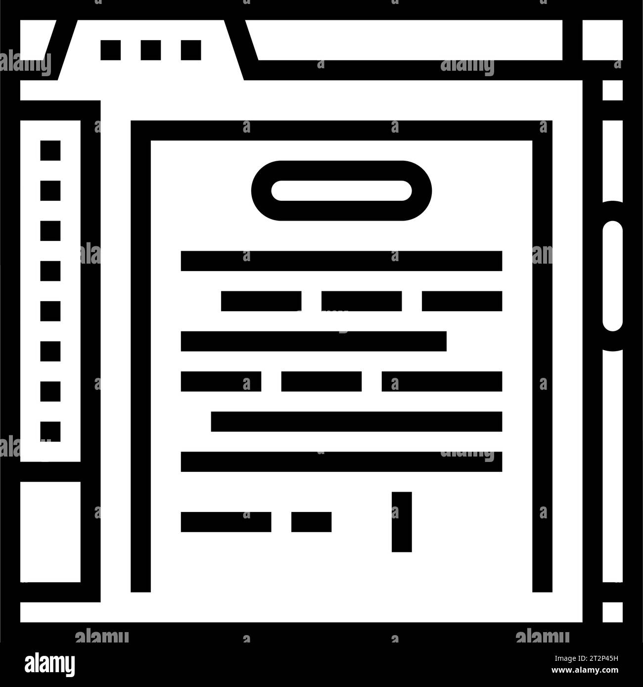 writing manuals technical writer line icon vector illustration Stock ...