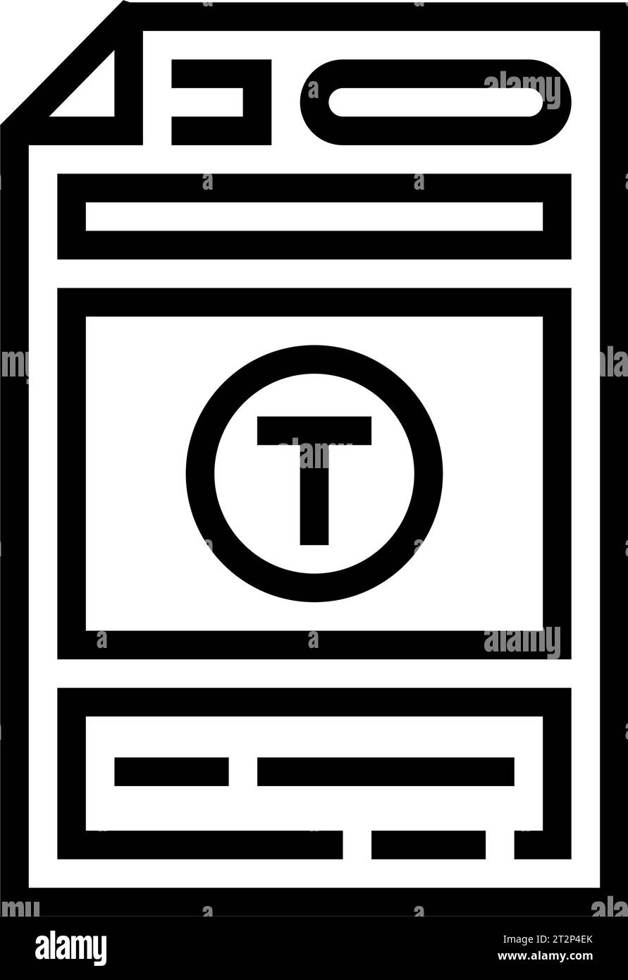 Document Templates Technical Writer Line Icon Vector Illustration Stock Vector Image And Art Alamy