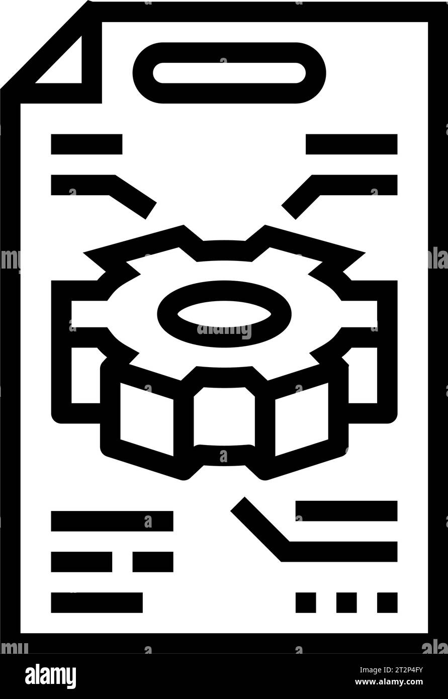technical illustrations line icon vector illustration Stock Vector ...