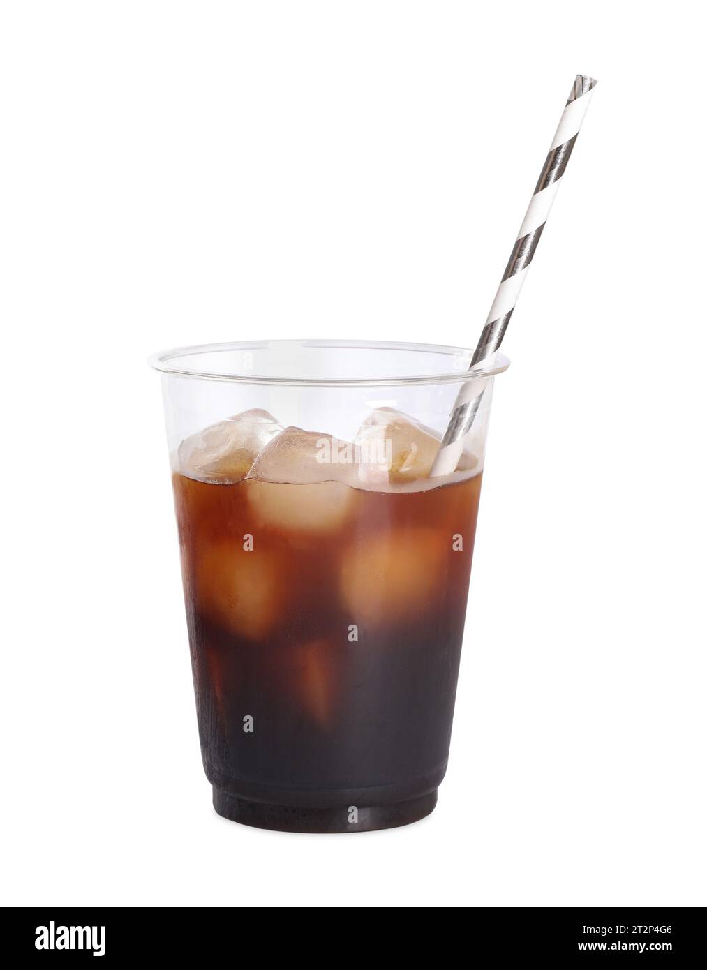 Iced coffee straw in plastic hi-res stock photography and images - Alamy