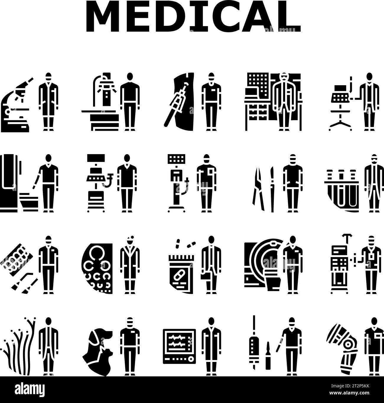 medical technician icons set vector Stock Vector Image & Art - Alamy