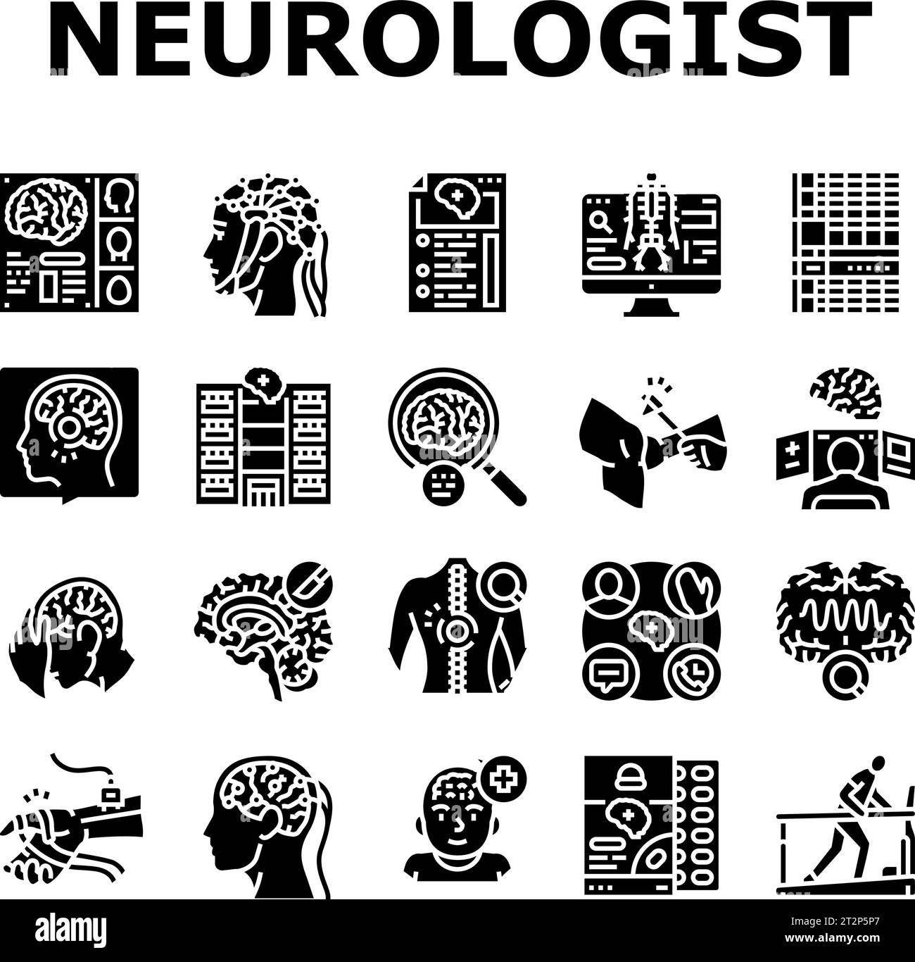 brain neurologist doctor icons set vector Stock Vector Image & Art - Alamy