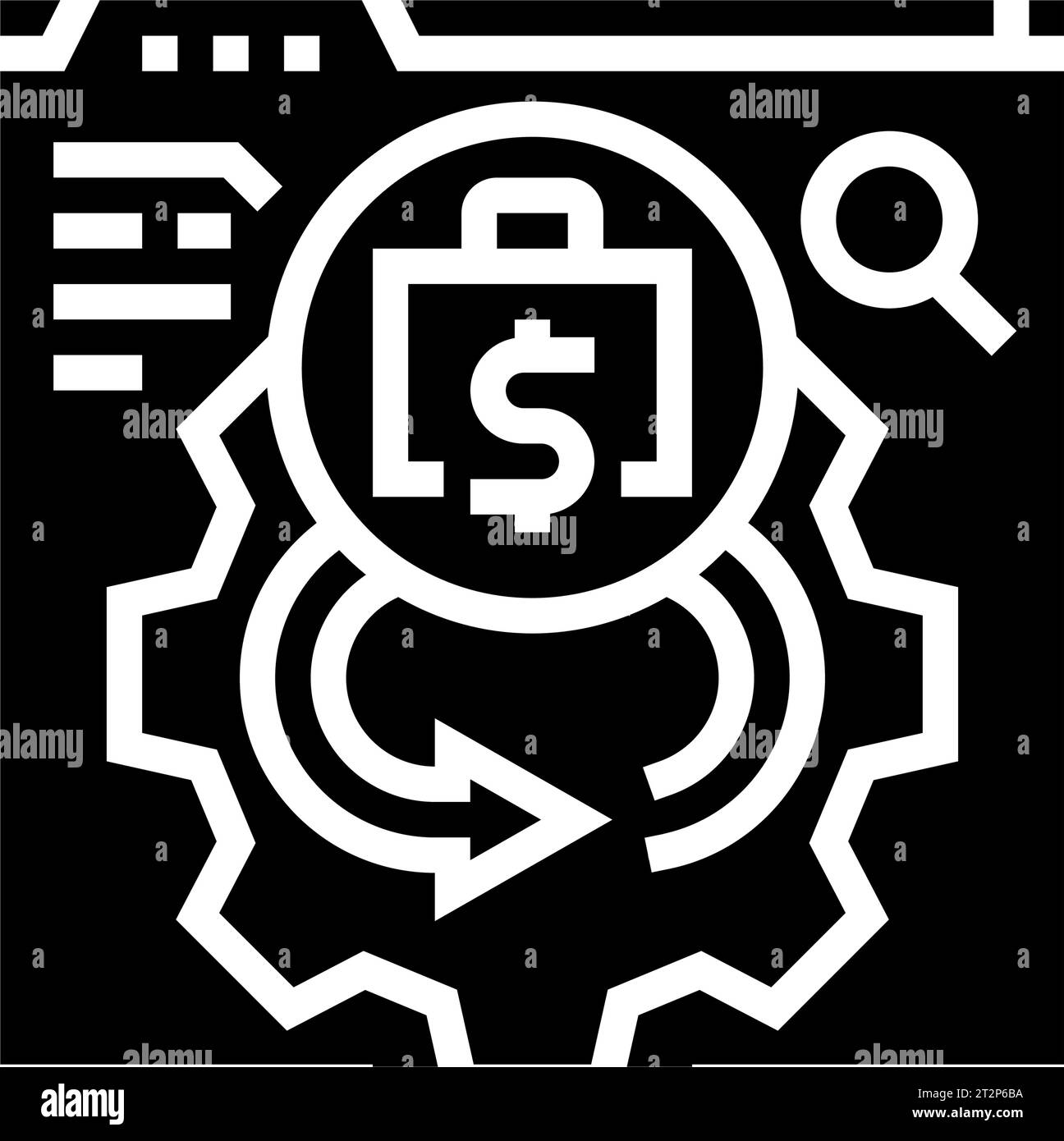 cash flow analysis glyph icon vector illustration Stock Vector Image ...