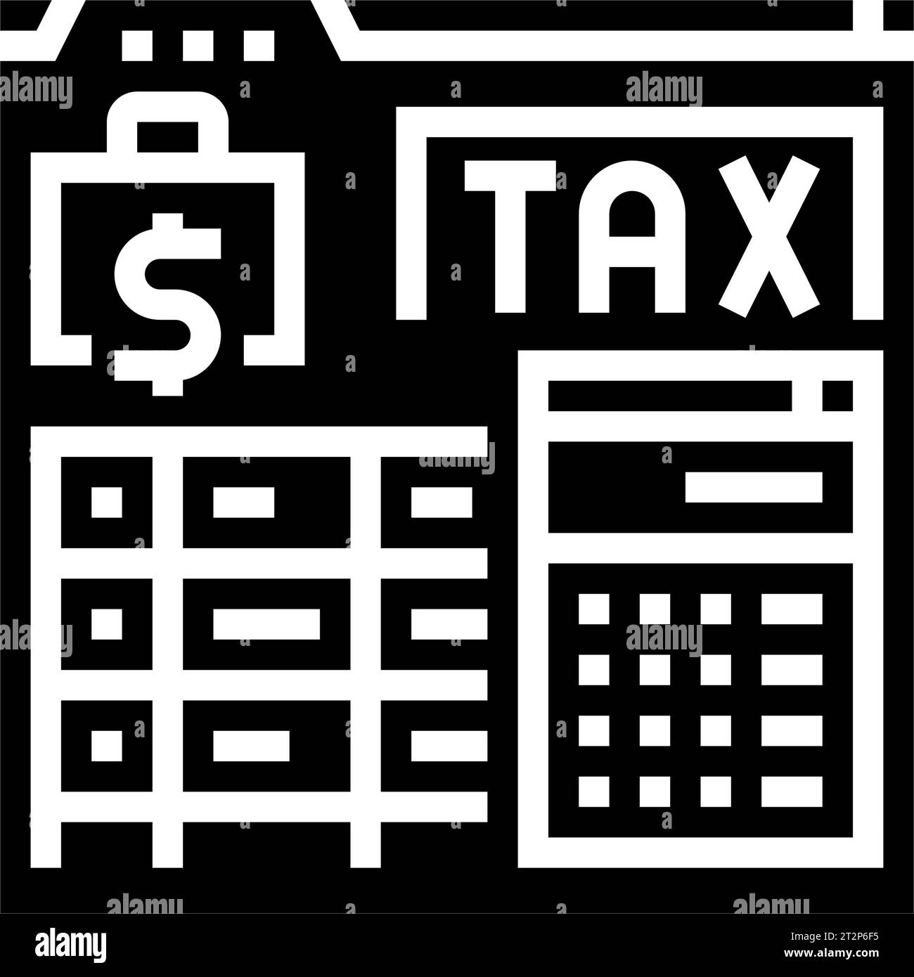 tax calculation glyph icon vector illustration Stock Vector Image & Art ...