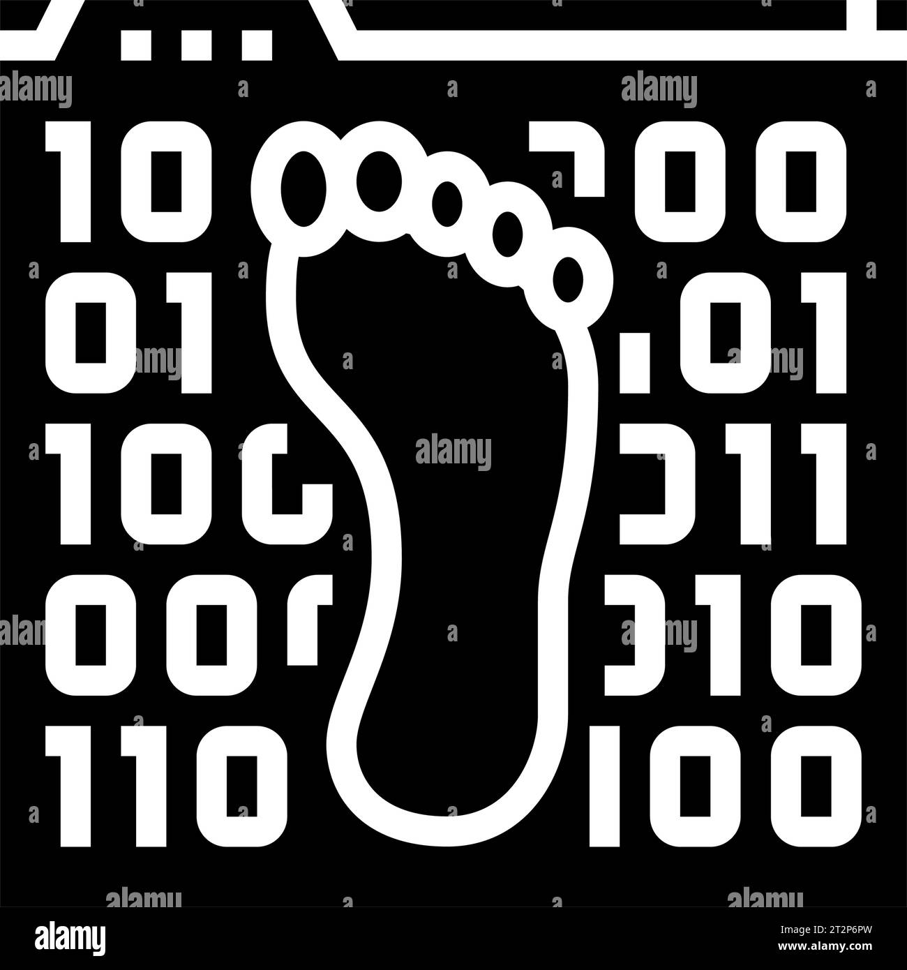 digital footprint cyberbullying glyph icon vector illustration Stock ...