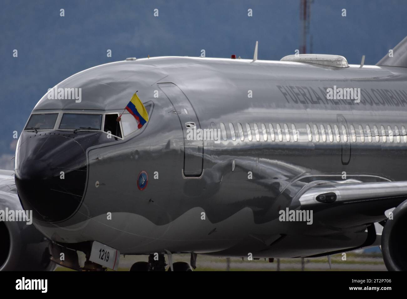 Bogota, Colombia. 14th Oct, 2023. A colombian air force pilot of the ...