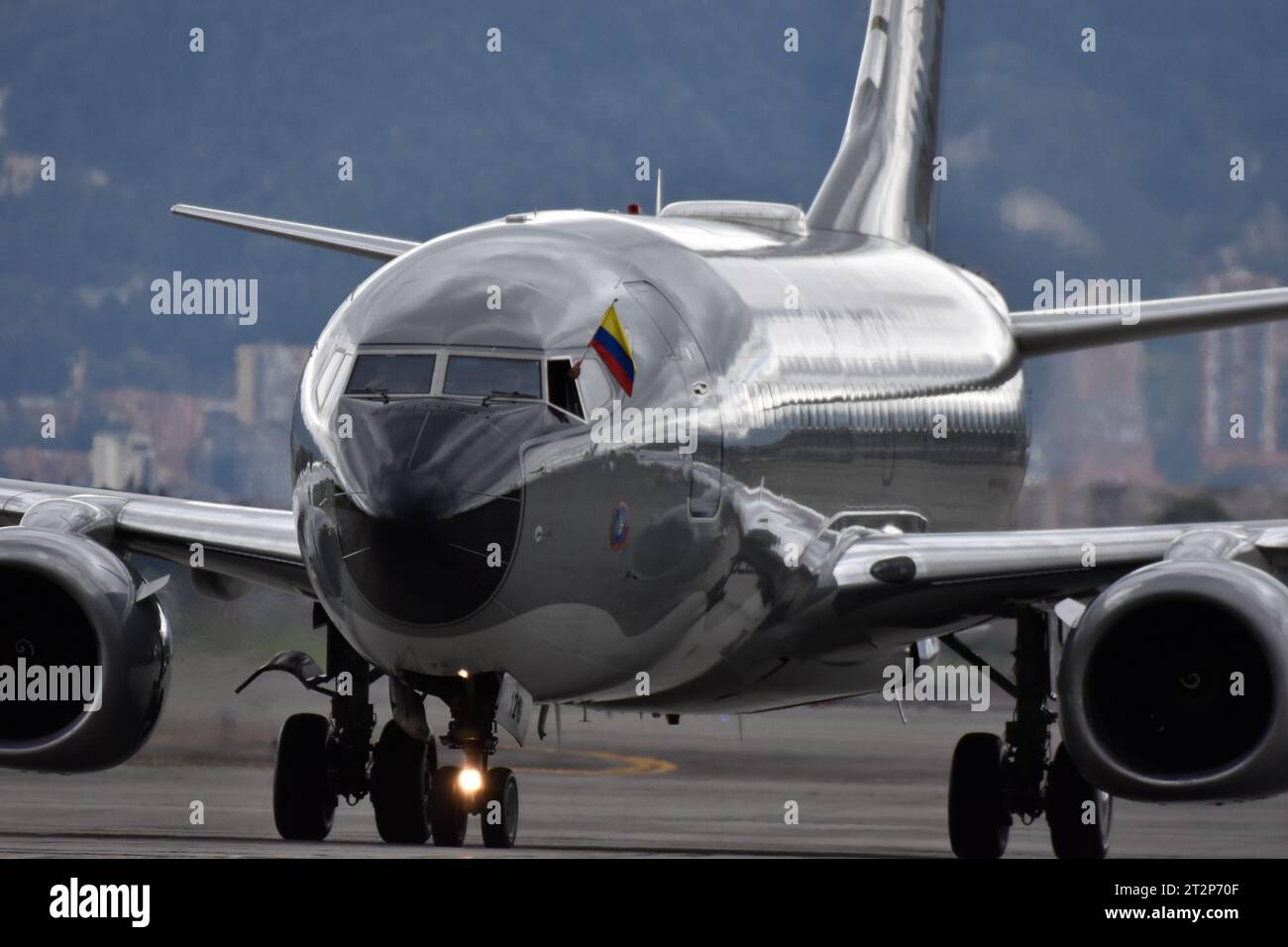 Bogota, Colombia. 14th Oct, 2023. A colombian air force pilot of the ...