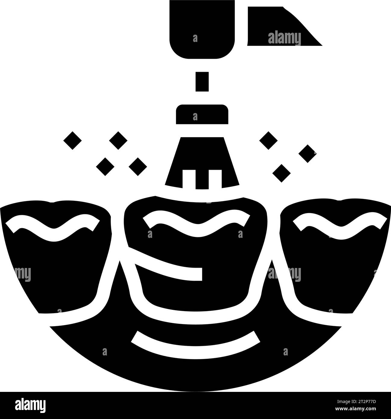 teeth cleaning dental glyph icon vector illustration Stock Vector Image ...