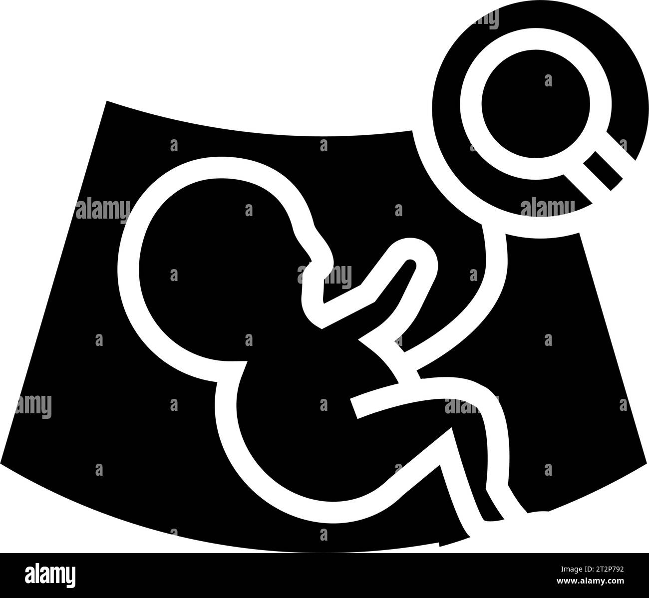 fetal monitoring gynecologist glyph icon vector illustration Stock ...