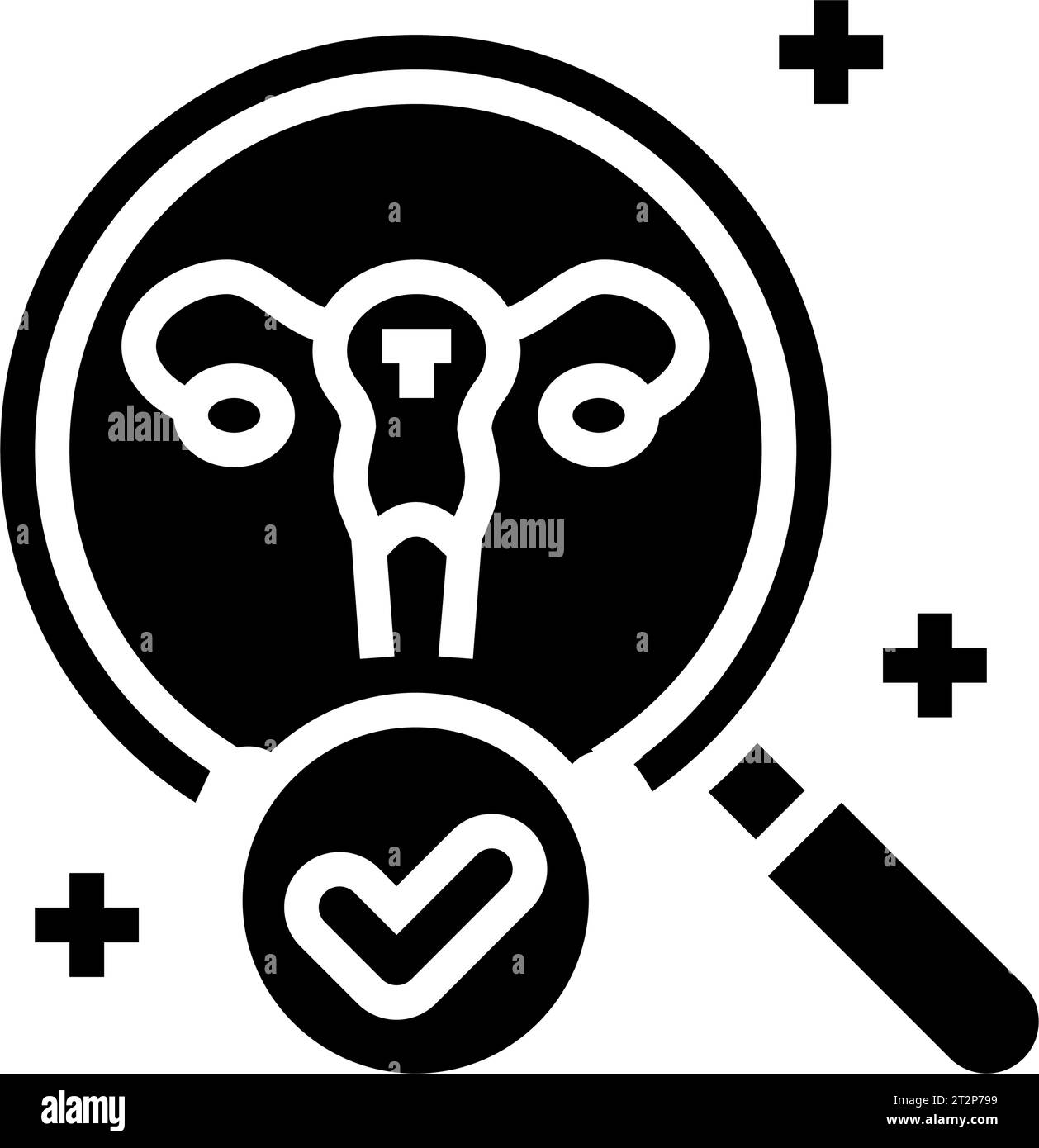 gynecological exam gynecologist glyph icon vector illustration Stock ...